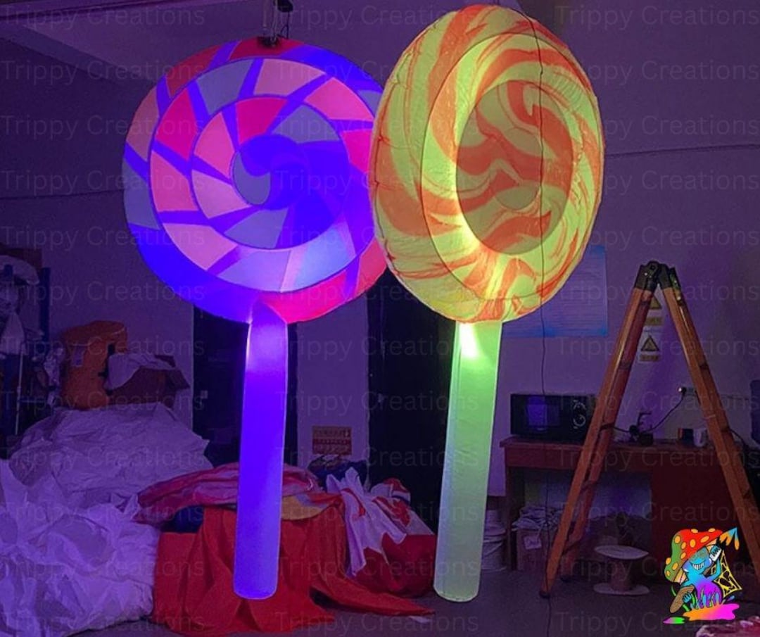 Inflatable Hanging Lollipop Prop for Ceilings, Candyland Party Theme ...
