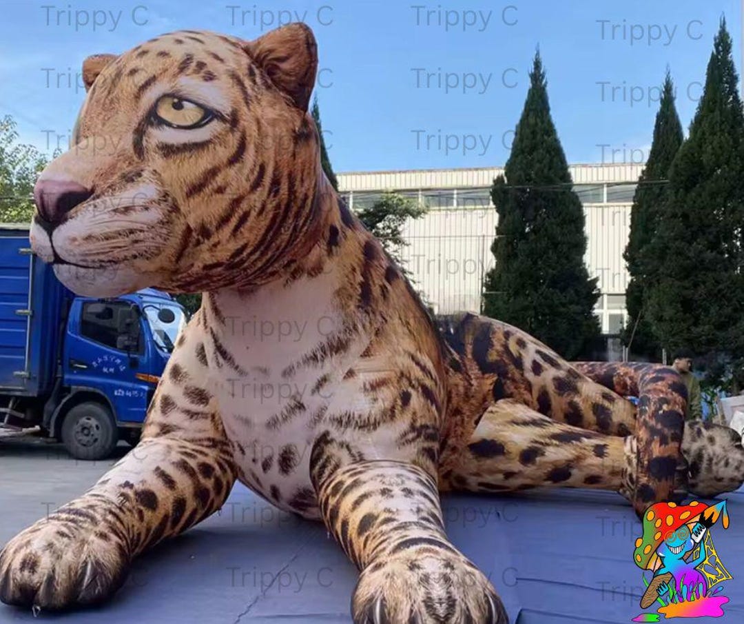 Realistic Inflatable Leopard Event Decoration, Outdoor Safari Themed ...