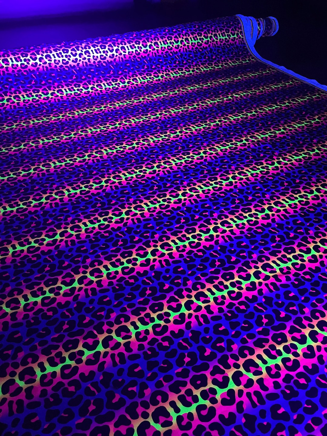 Uv-reactive Leopard Print Material, Blacklight Fabric, Funky Fabrics ...