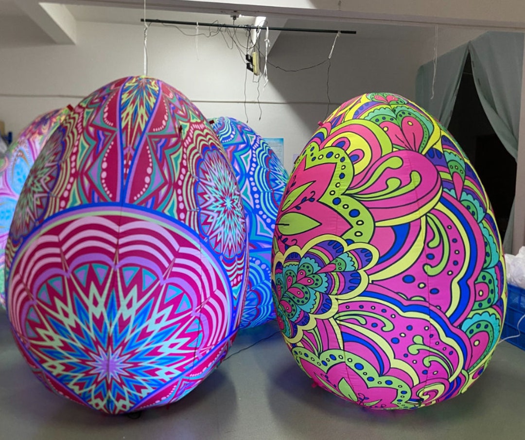 Giant LED Inflatable Egg Shape Decorations, Mandala Easter Eggs, Event ...