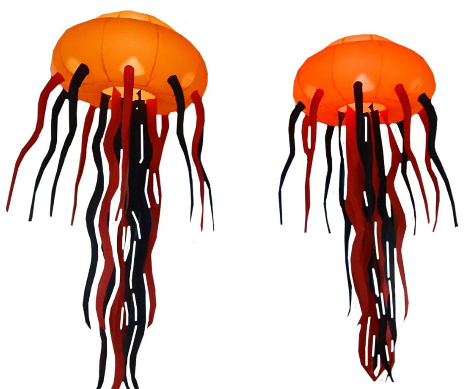X2 Halloween LED Jellyfish Decorations, Inflatable Party Props, Party ...