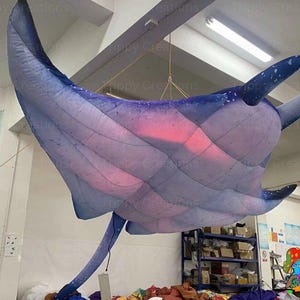 3m Size Inflatable Blue Stingray, Under the Sea Themed Event ...
