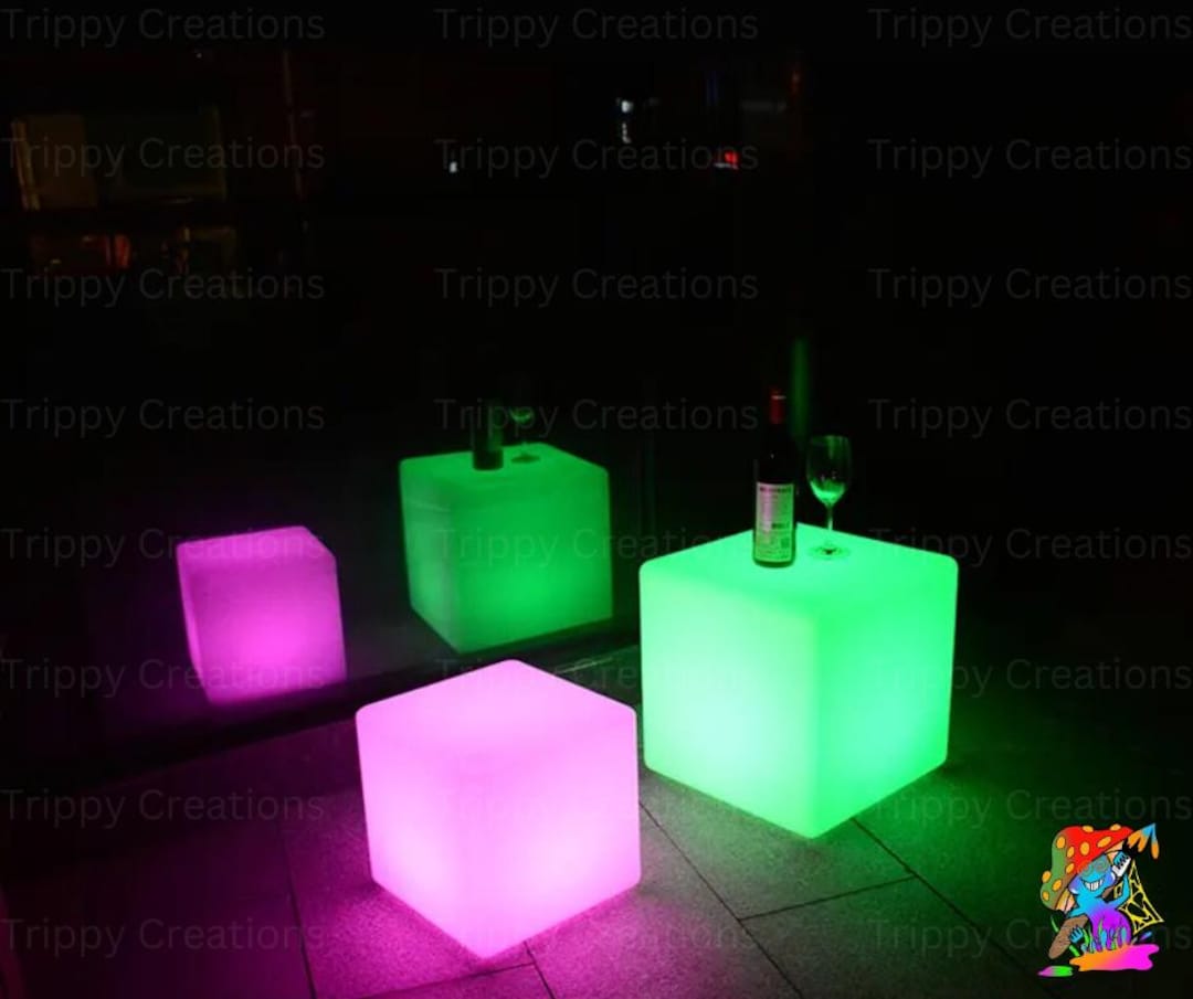Colour Changing LED Cube Decorations for Bedrooms and Events, Immersive ...
