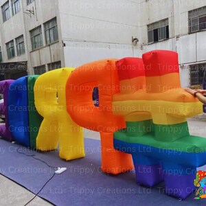 LGBTQ Decor, Rainbow Inflatable Pride Month Decorations, Large ...