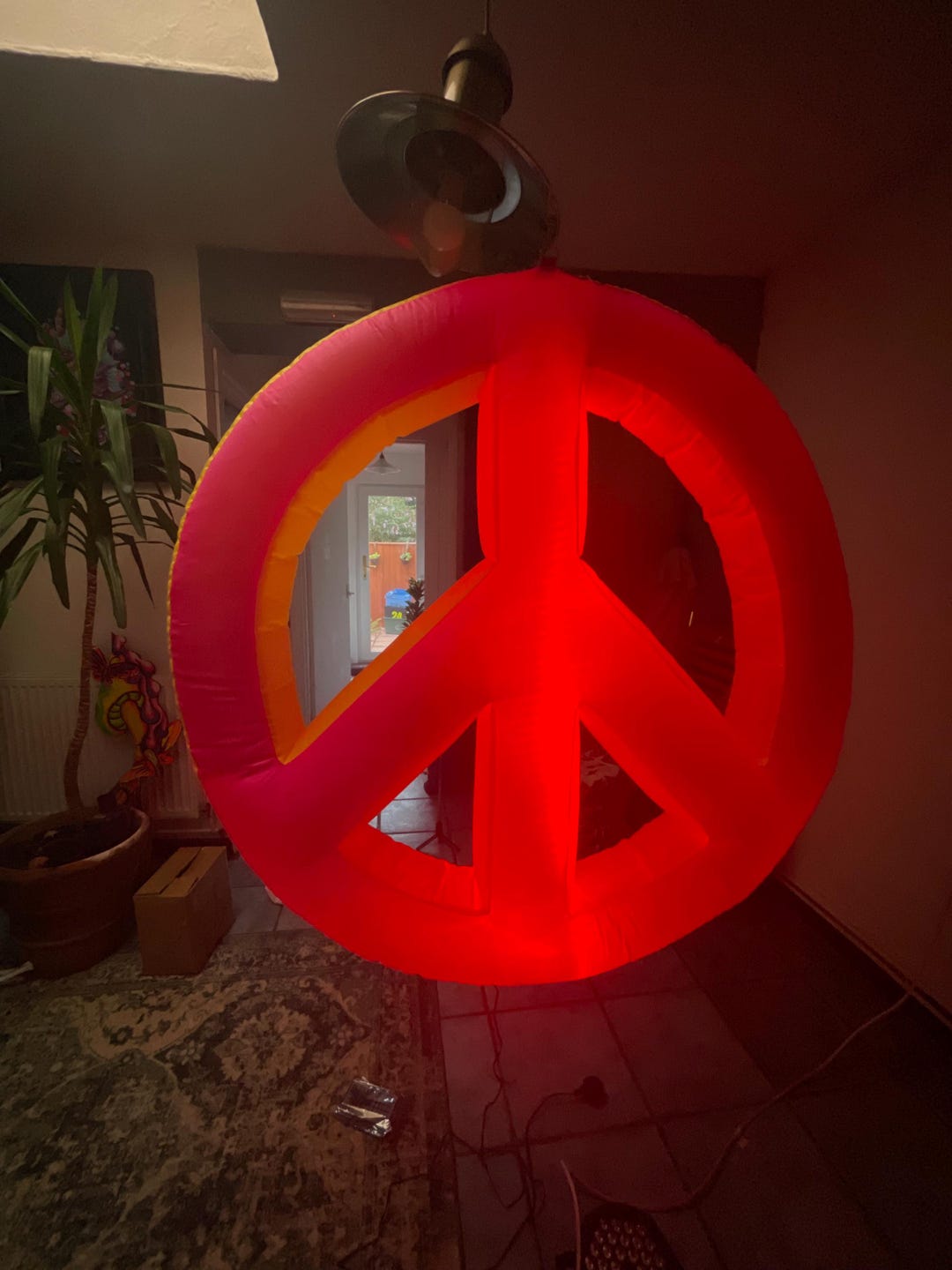 Large LED Light up Peace Sign, Inflatable Decor, Event Decorations ...