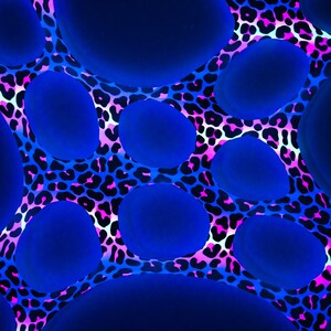 Rainbow Leopard Glow Stretch Decor: UV Reactive Blacklight Wall Hanging ...