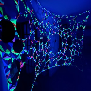 UV Geometric Ceiling Canopy, Stretch Decor,uv Decor, Black Light ...