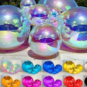 Giant Inflatable Mirror Balls, Outdoor Decorations, Pack of 5 Balls ...