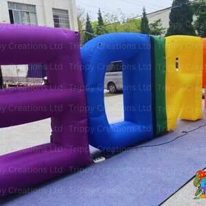 LGBTQ Decor, Rainbow Inflatable Pride Month Decorations, Large ...