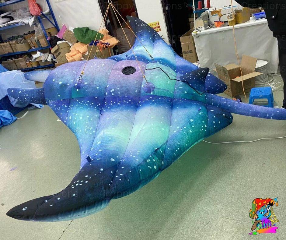 3m Size Inflatable Blue Stingray, Under the Sea Themed Event ...