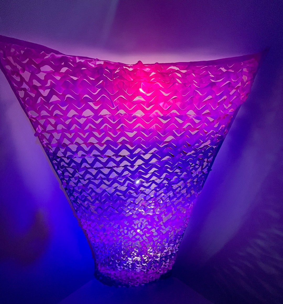 Uv-reactive Pink and Purple Camo Net, UV Decor, Girls Room Decor, Pink ...