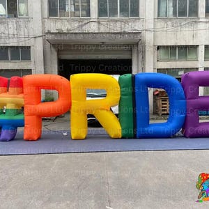 LGBTQ Decor, Rainbow Inflatable Pride Month Decorations, Large ...