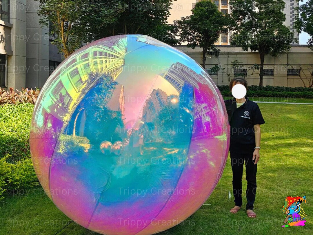 Inflatable Iridescent Decorative Balls, Pool Party Props, Iridescent ...