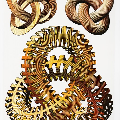MC Escher Art Print Fantasy Illustration of Optical Illusion - Etsy
