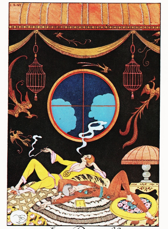 Art Deco Decor George Barbier Print Vintage Fashion Art - Etsy