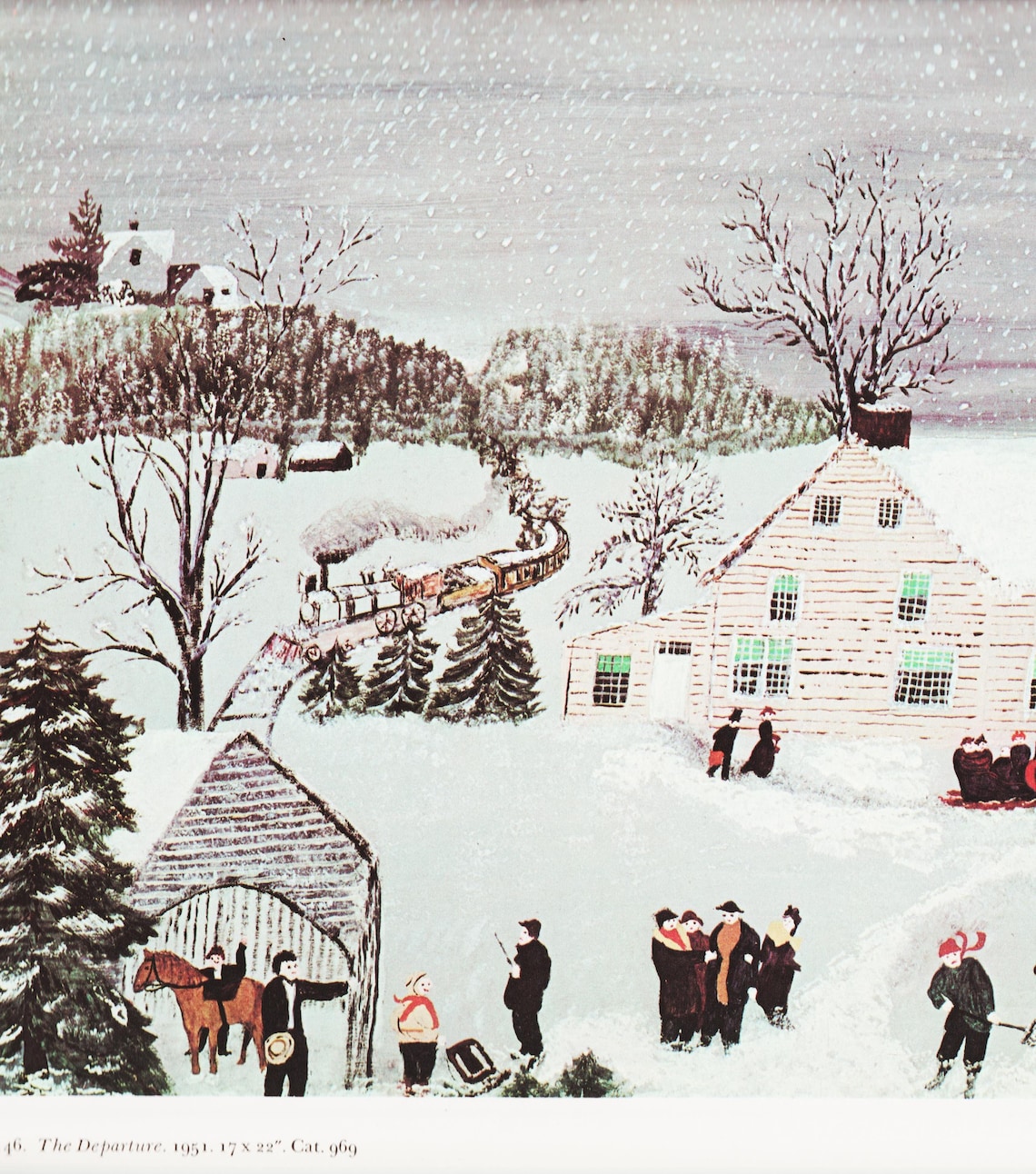 American Folk Art Vintage Rural Scene Grandma Moses Art | Etsy