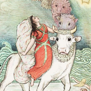 Pagan Artwork Mythology Print of Ancient Greek Myth "europa" for ...
