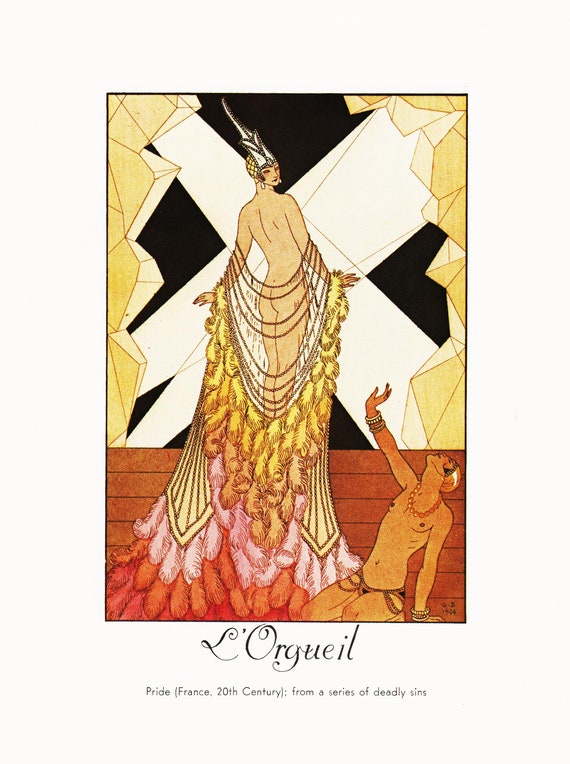 Art Deco Decor George Barbier Print Vintage Fashion Art - Etsy