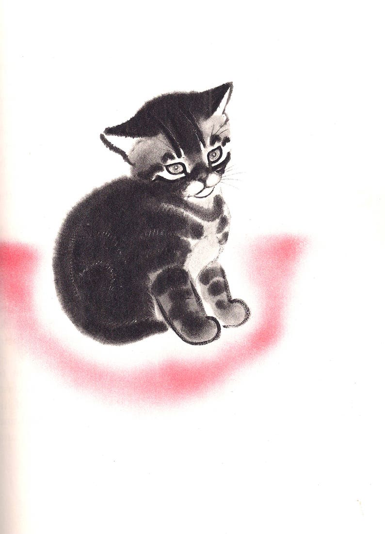 Vintage Cat Art Gift for Cat Lover or Kids Room Decor - Etsy