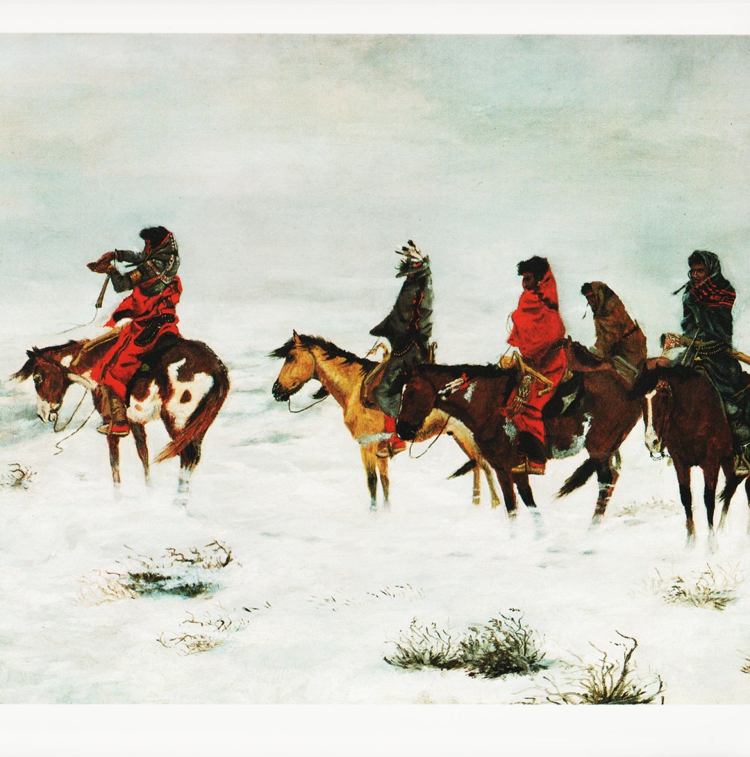 American Indian Art for CM Russell Wall Art of Old West Americana ...