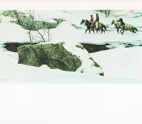 Western Cowboy Art American Frontier Cowboy Wall Art | Etsy