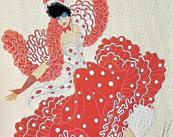 Erte Print Harpers Bazar Cover February 1921 Original - Etsy