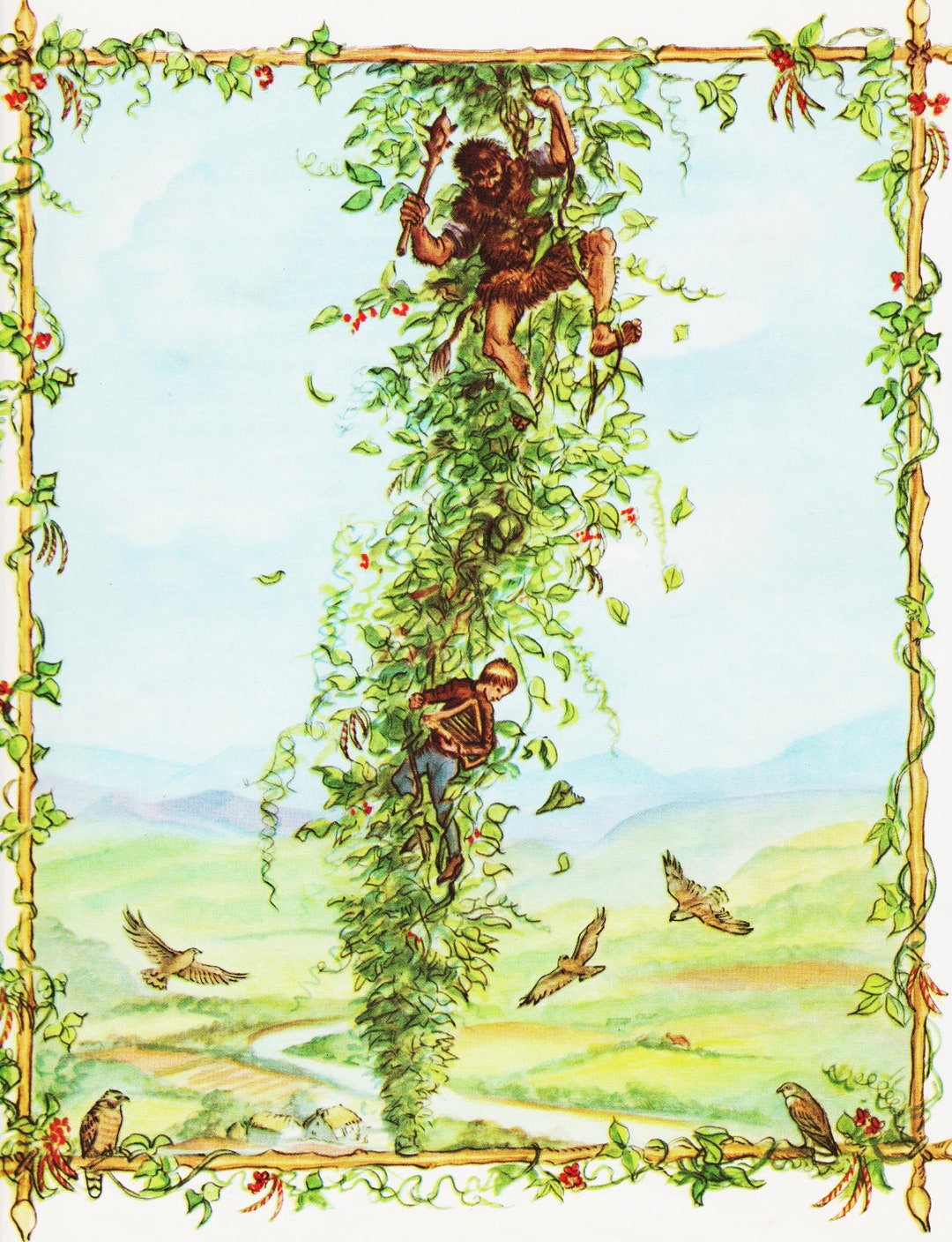 Fairy Tale Artwork Vintage Folklore Art for Fantasy Wall Decor "jack ...