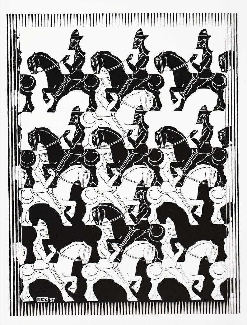 MC Escher Art Print Fantasy Illustration of Optical Illusion - Etsy