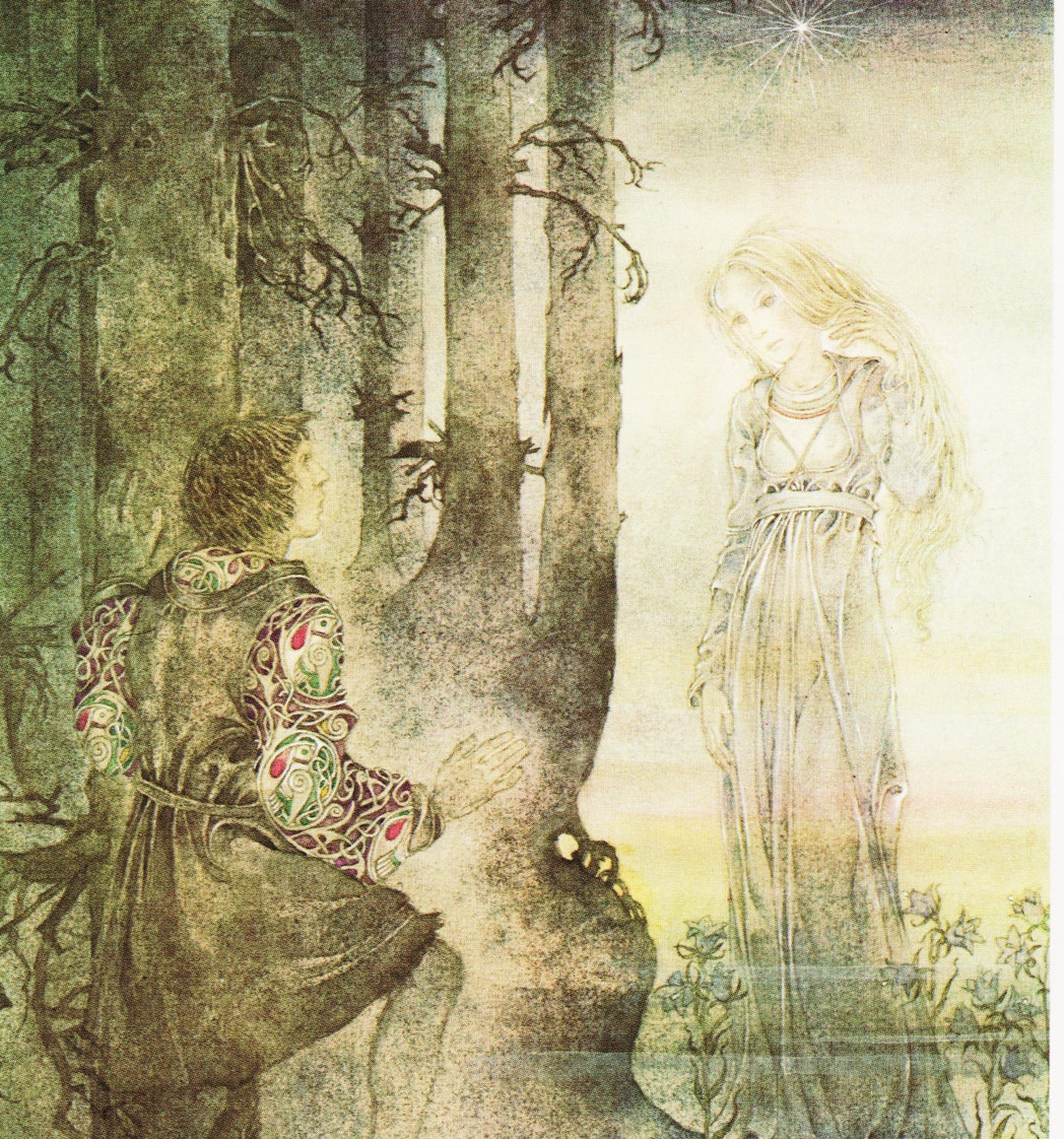 Vintage Wulfing Art Fantasy Print of Fairy Tale Artwork, Sulamith ...
