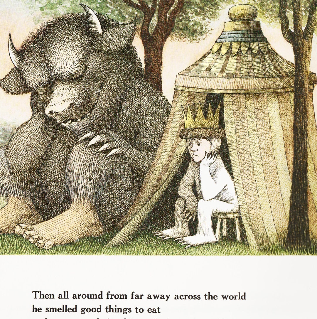 Nursery Print Maurice Sendak Art Fantasy Illustration "max Misses Home ...