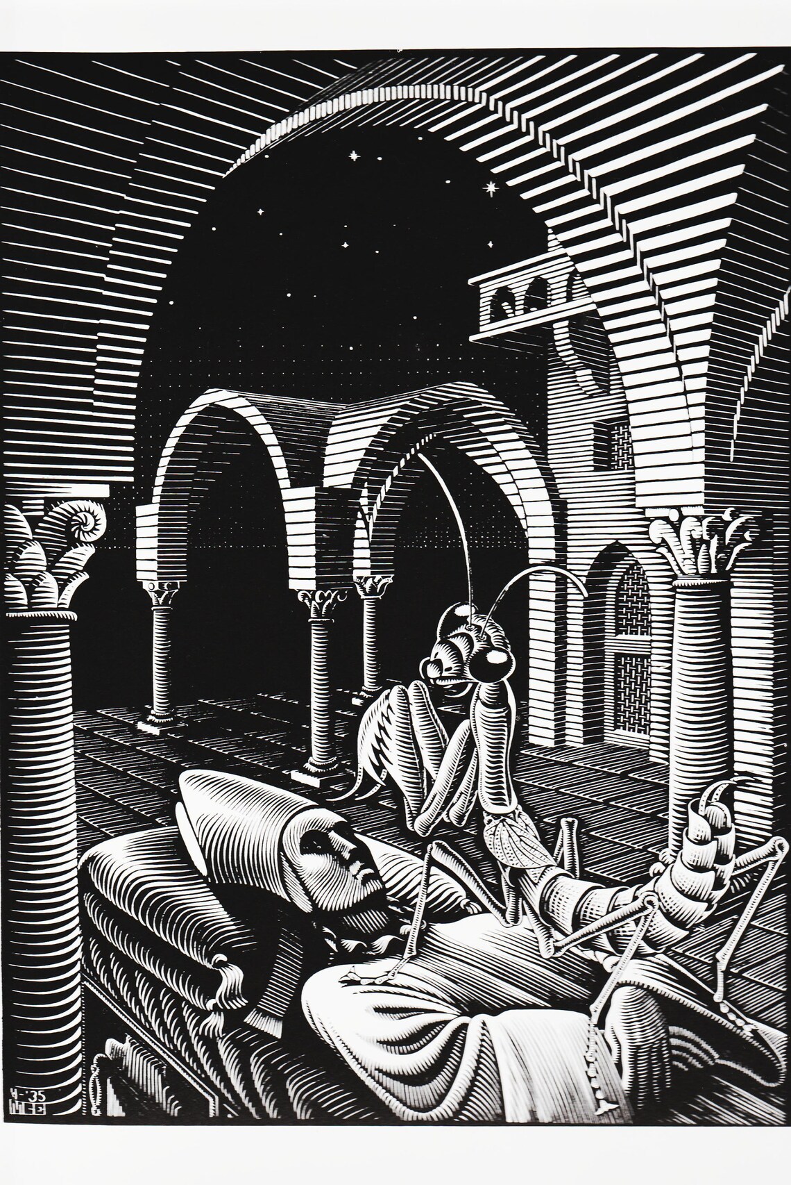 MC Escher Relativity Drawing for Modern Wall Art Escher - Etsy