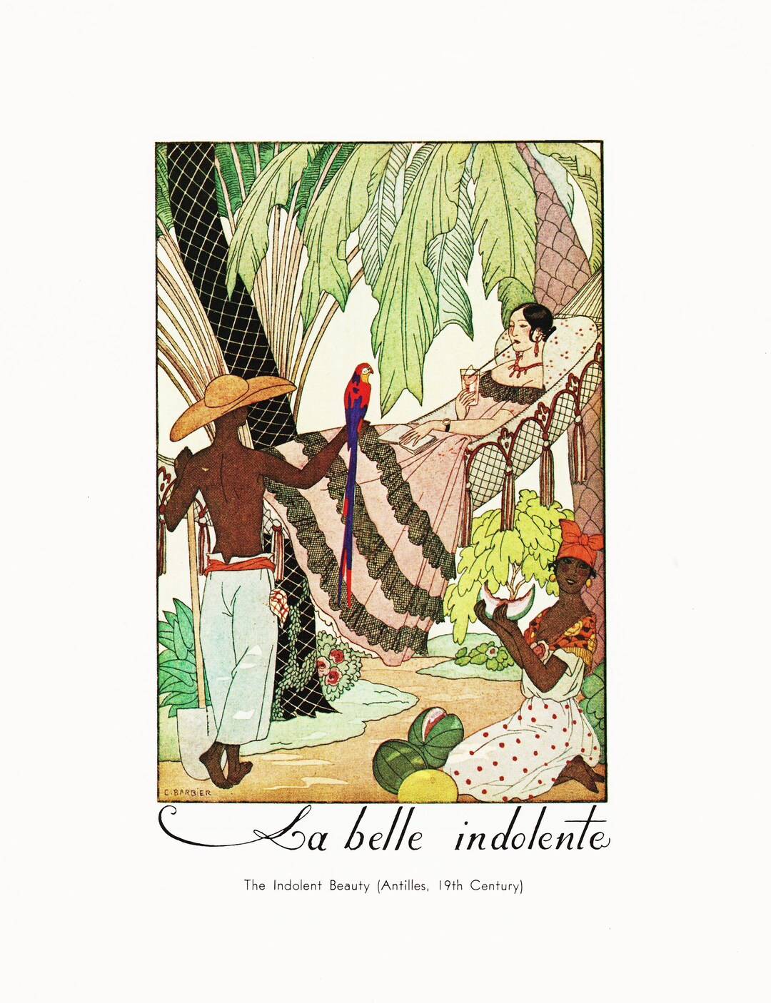 George Barbier Vintage Art Fashion Illustration of Art Deco Image ...