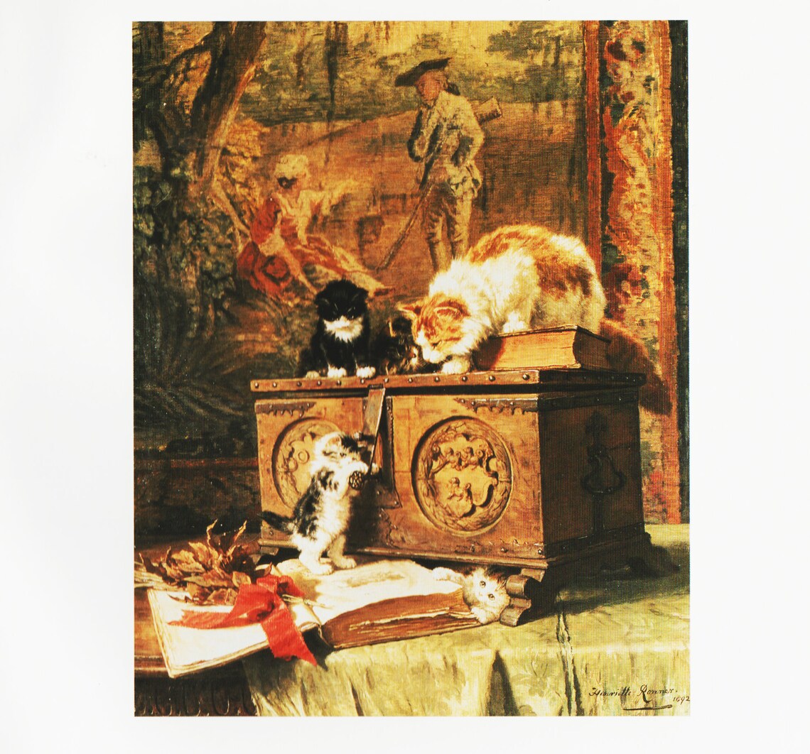 Victorian Cat Art Vintage Cat Print for Cat Lover Gift | Etsy