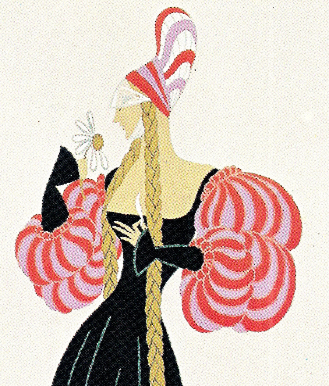 Art Deco Print Vintage Erte Art Fashion Design "marguerite, Heroines ...