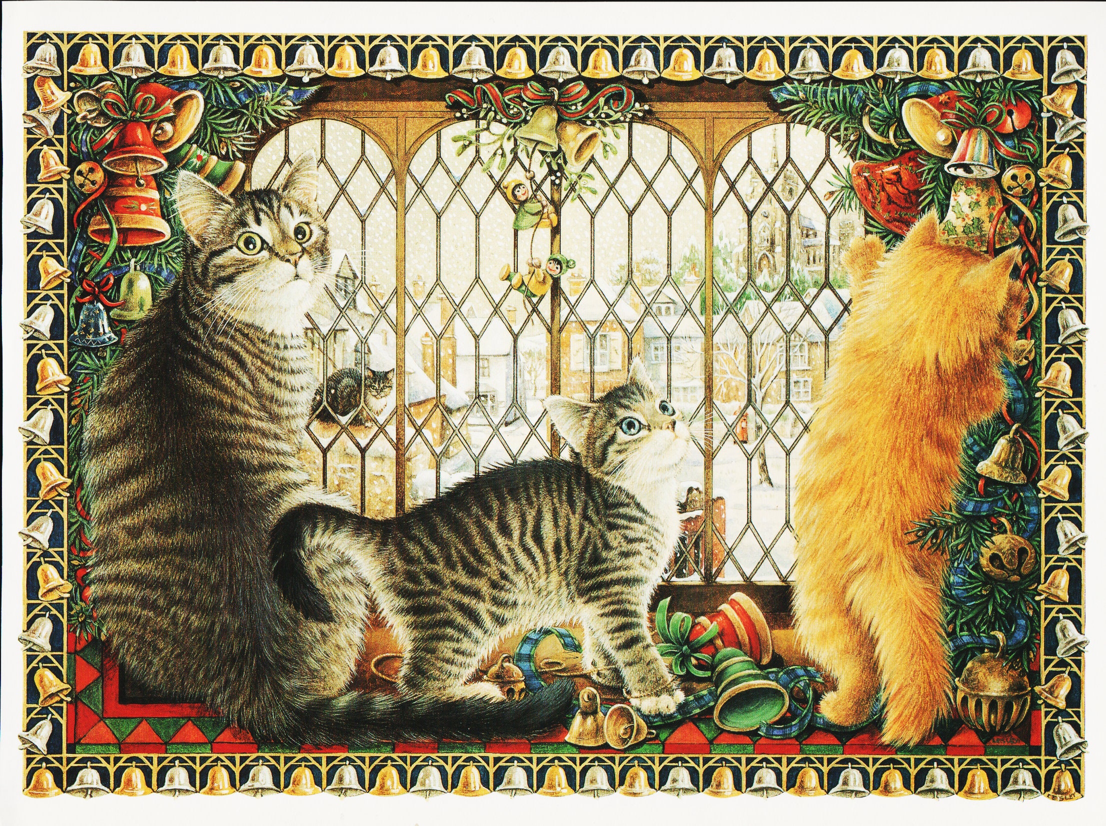 Vintage Cat Art From Cat Painting Cat Portrait of - Etsy