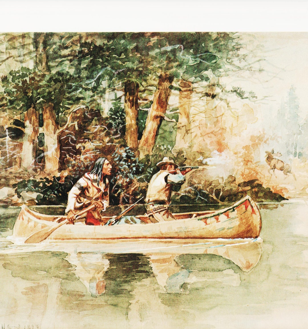 Charles M Russell Frontier Artwork for Vintage Western Art "hunting ...