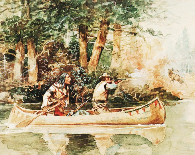 Charles M Russell Frontier Artwork for Vintage Western Art "hunting ...
