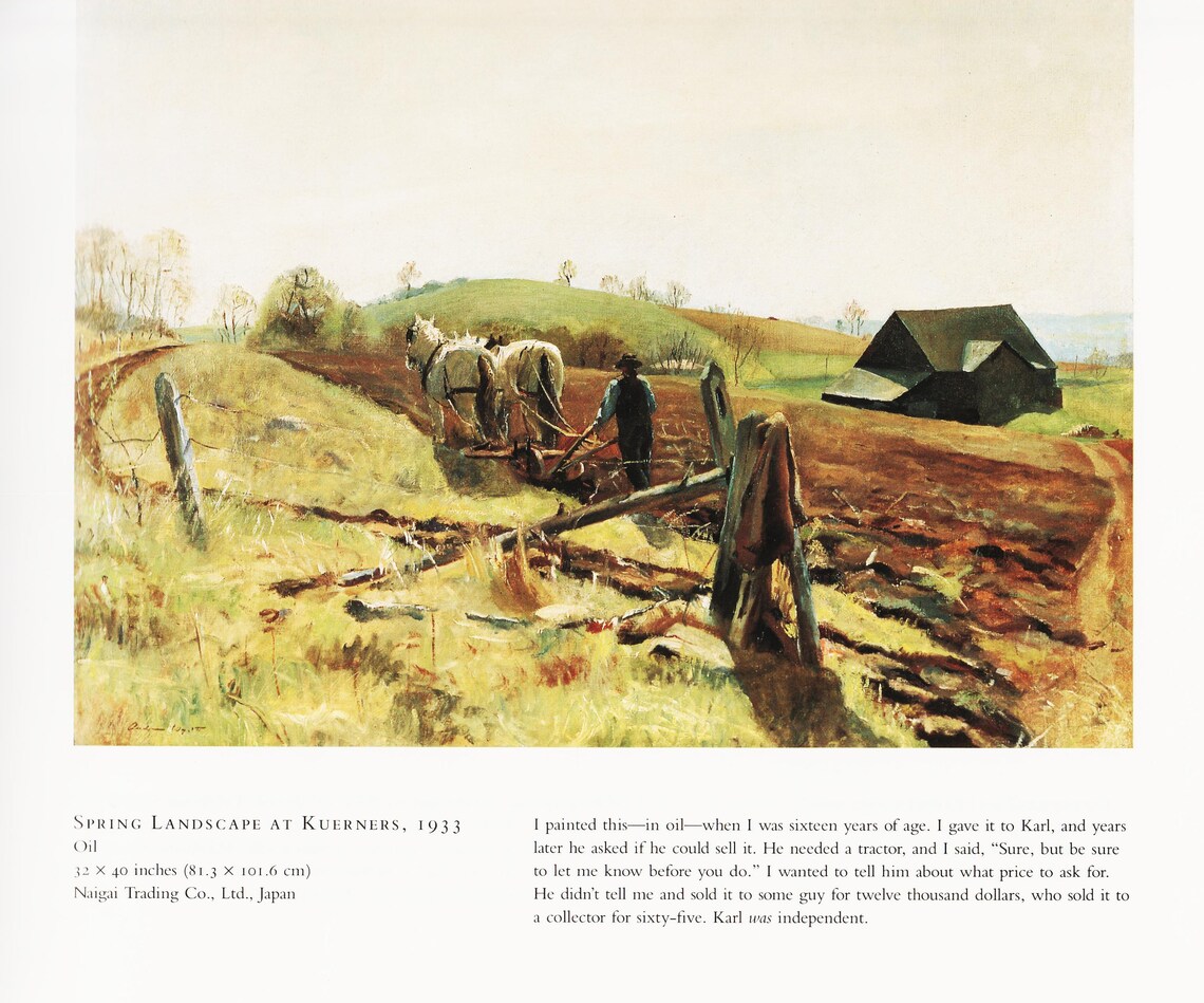 Andrew Wyeth Print Vintage Landscape Wyeth Art spring - Etsy
