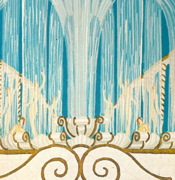 Vintage Erte Artwork Art Deco Print Theatre Stage Set - Etsy