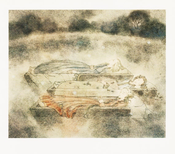 Vintage Ethereal Art Spiritual Print for Girls Room Decor - Etsy