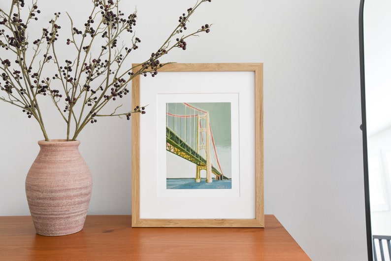 8x10 Mackinac Bridge No.04 Fine Art Print | Amanda Bur Art - Etsy