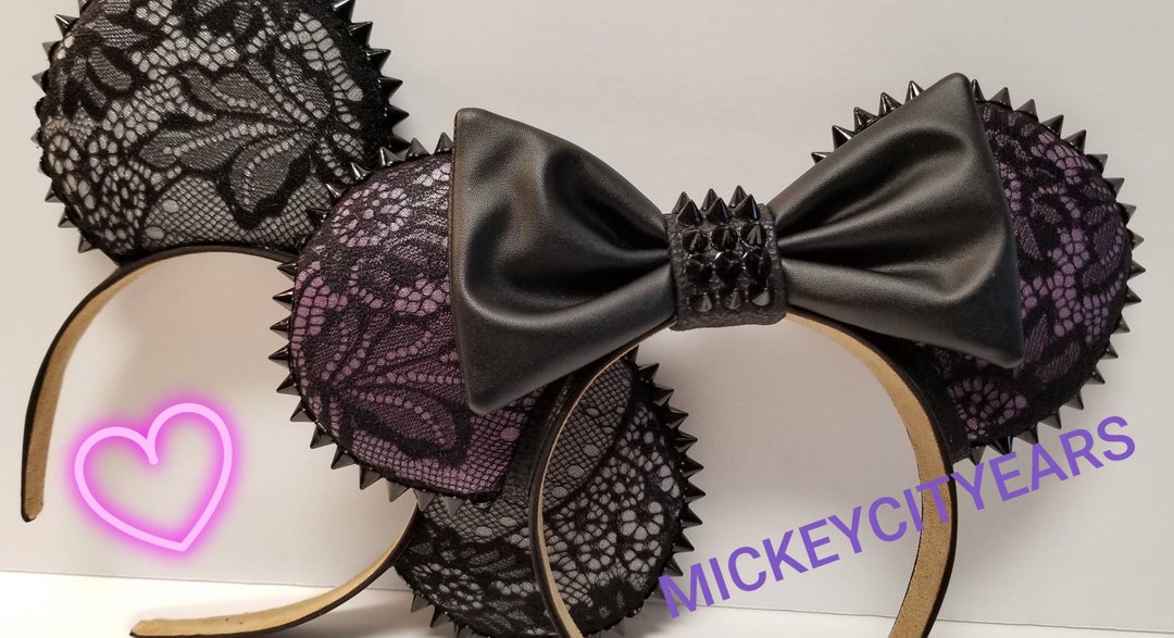 Leather and Lace Punk Mickey Ears Lace Ears Many Colors - Etsy