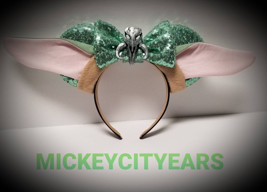 Grogu Inspired Ears. Baby Yoda Ears Mint Green Sequin Ears - Etsy