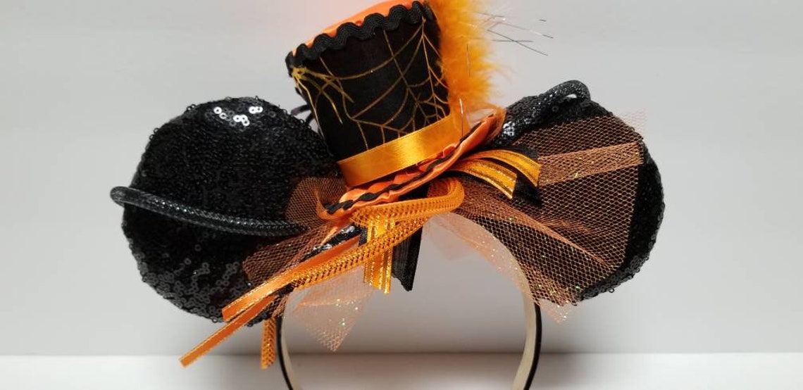 Halloween Spider Top Hat Mickey Ears - Etsy