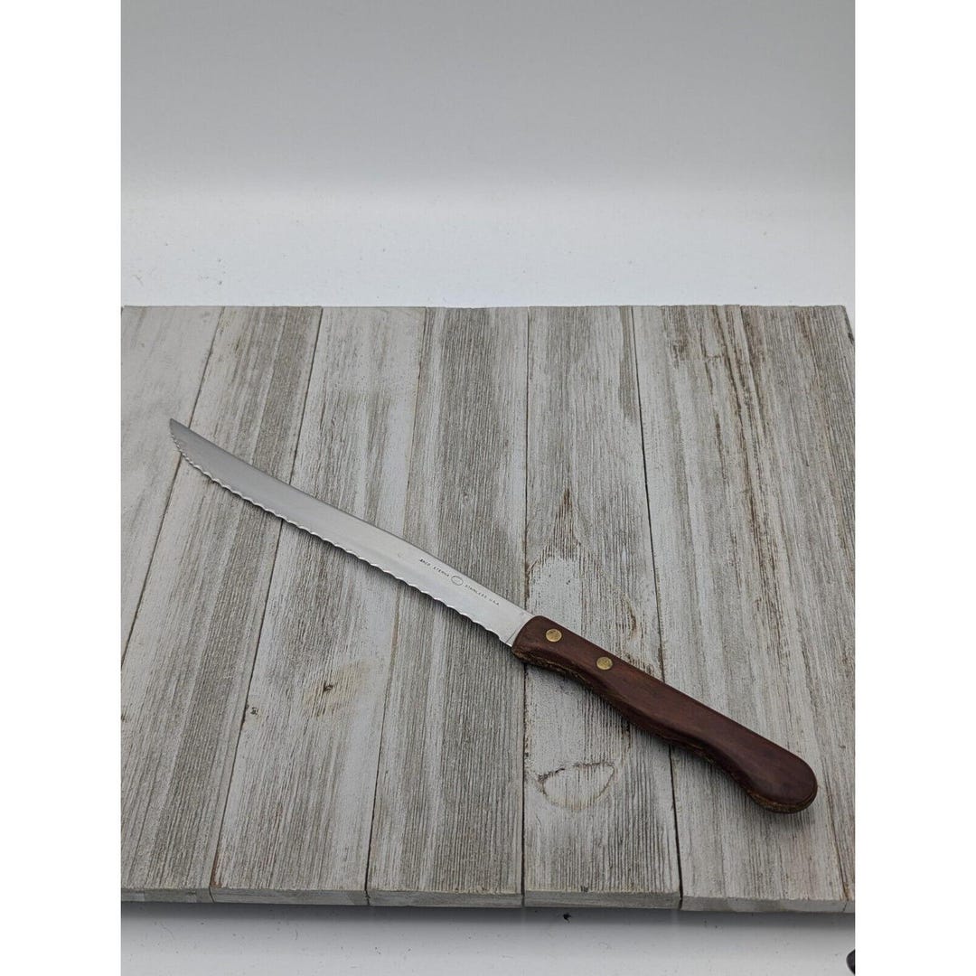 Used Ekco Eterna Serrated Knife Stainless Carving Slicing 8" Blade US ...