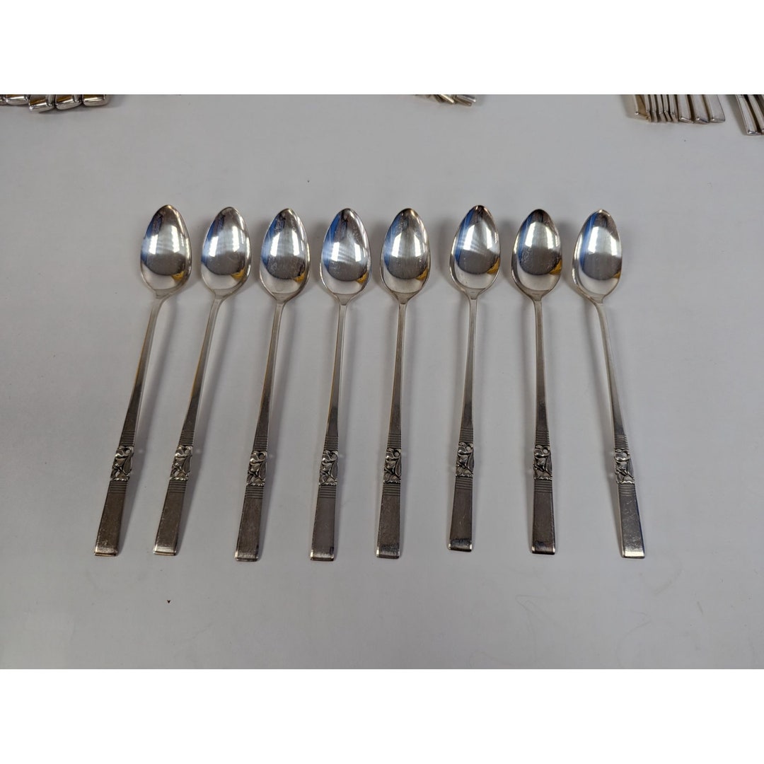 Oneida Morning Star Silverplate 1948 Iced Tea Spoon 7 1/2" Set of 8 - Etsy