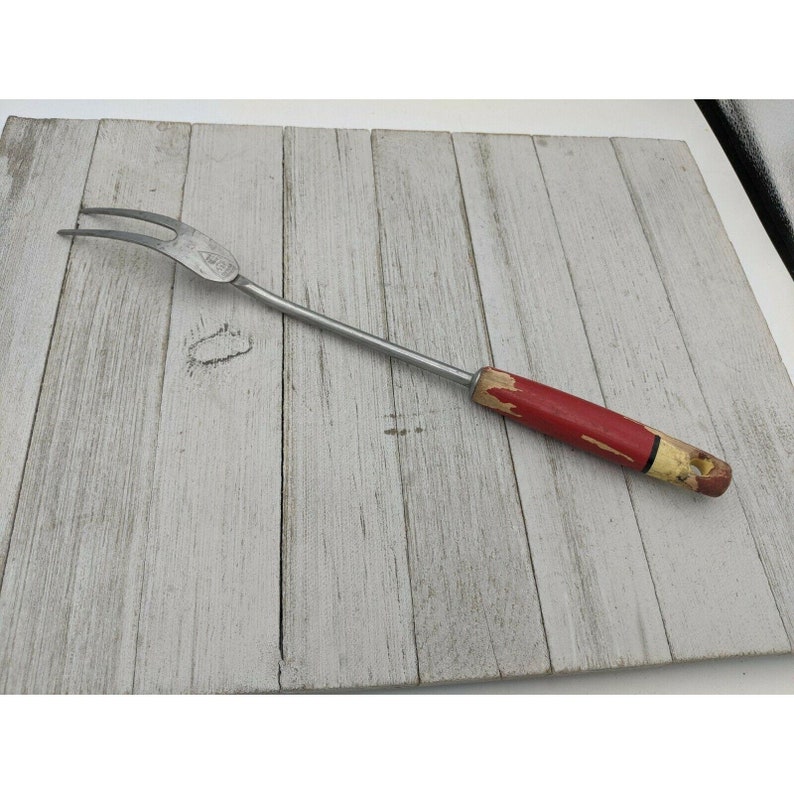 Vintage A&J 4 Meat Turning Fork 12 3/4 Wood Handle - Etsy