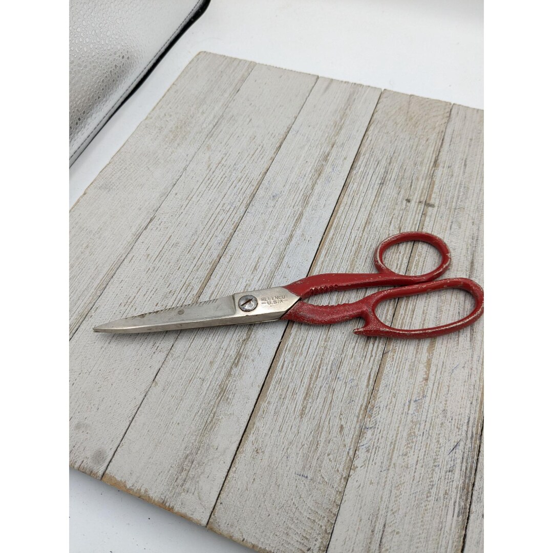 Kleencut USA Multi Purpose Kitchen Shears Cutlery Red Handle Scissors ...