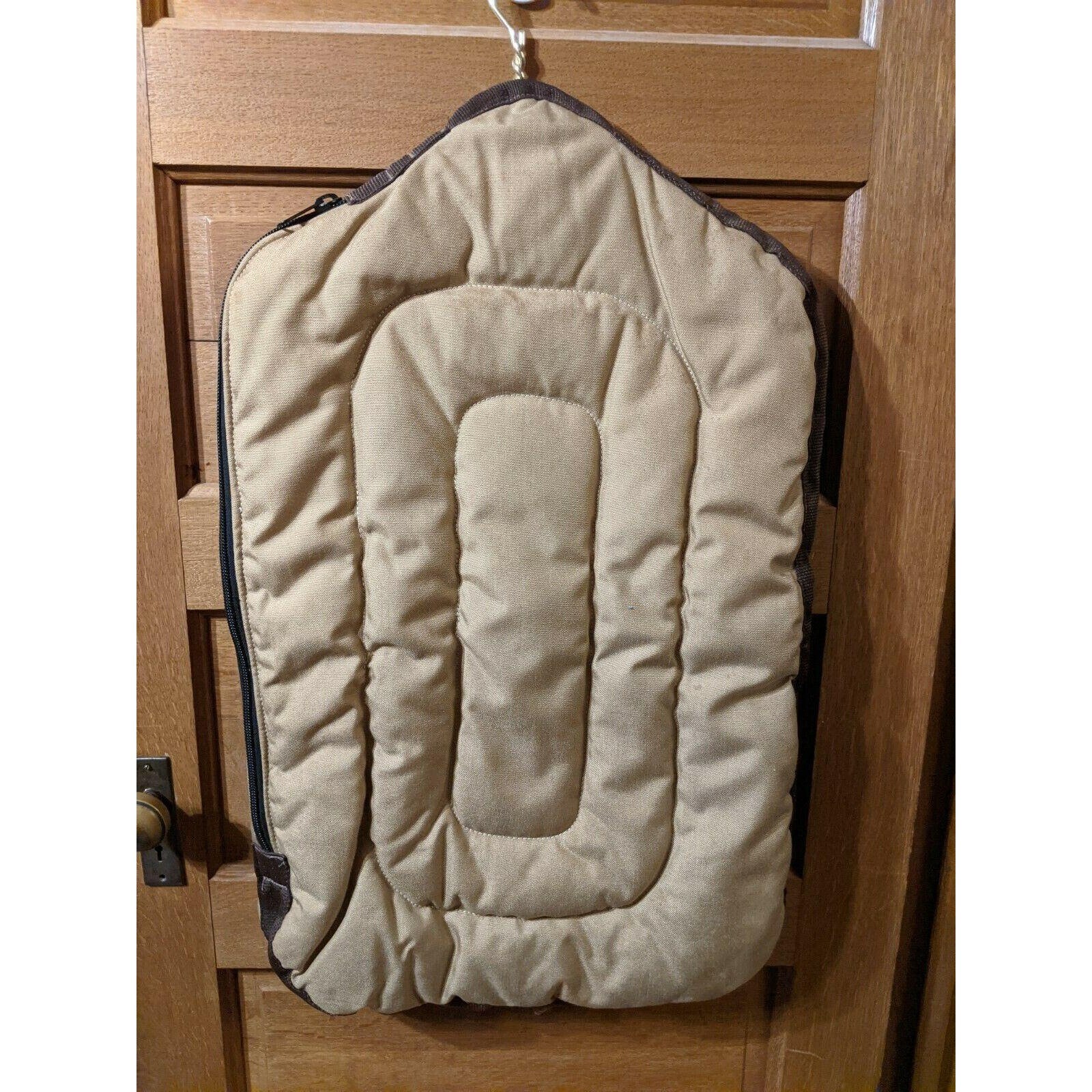 Vintage Hanging Chap Bag or Garment Bag With Zipper Front Tan BMB ZB ...
