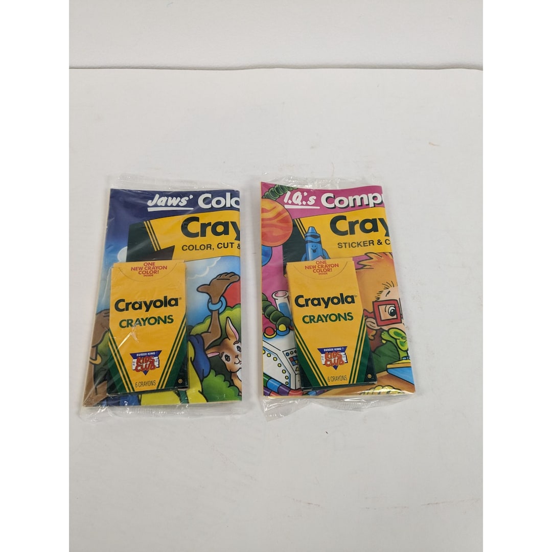 Burger King Crayola Coloring Mystery 1990 Set of 2 - Etsy